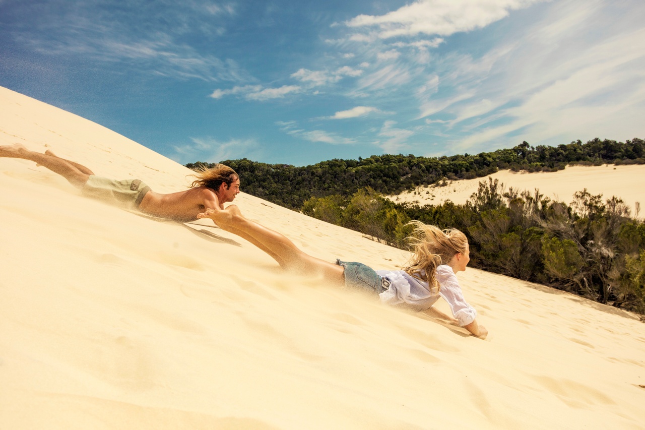 Sandboarding on Moreton Island - Visit Brisbane